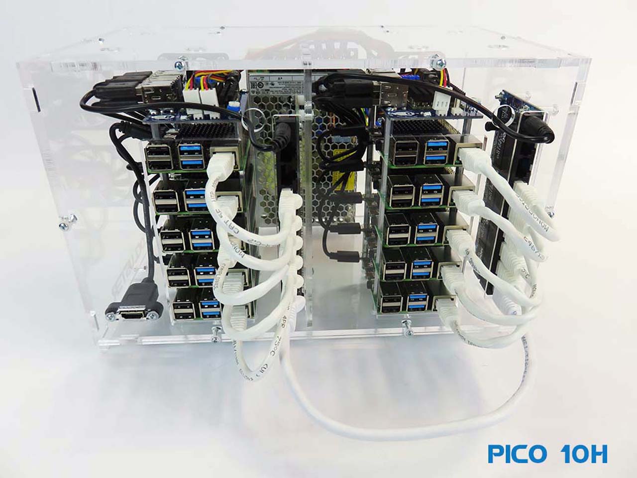 Pico 10 Raspberry Pi Cluster Pi4 8gb Picocluster Desktop Datacenter